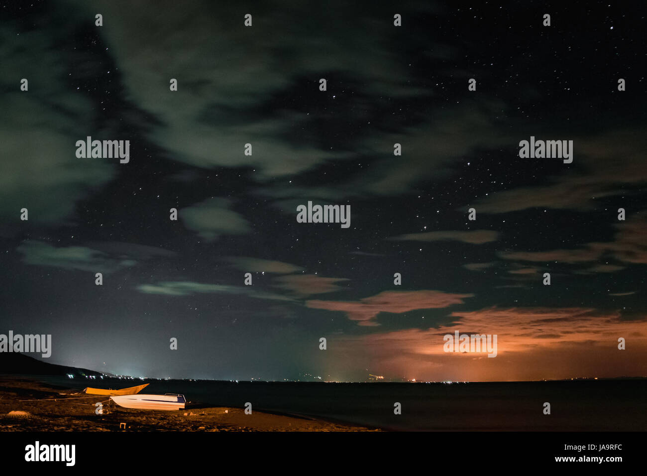 Starry sky over the sea Stock Photo - Alamy