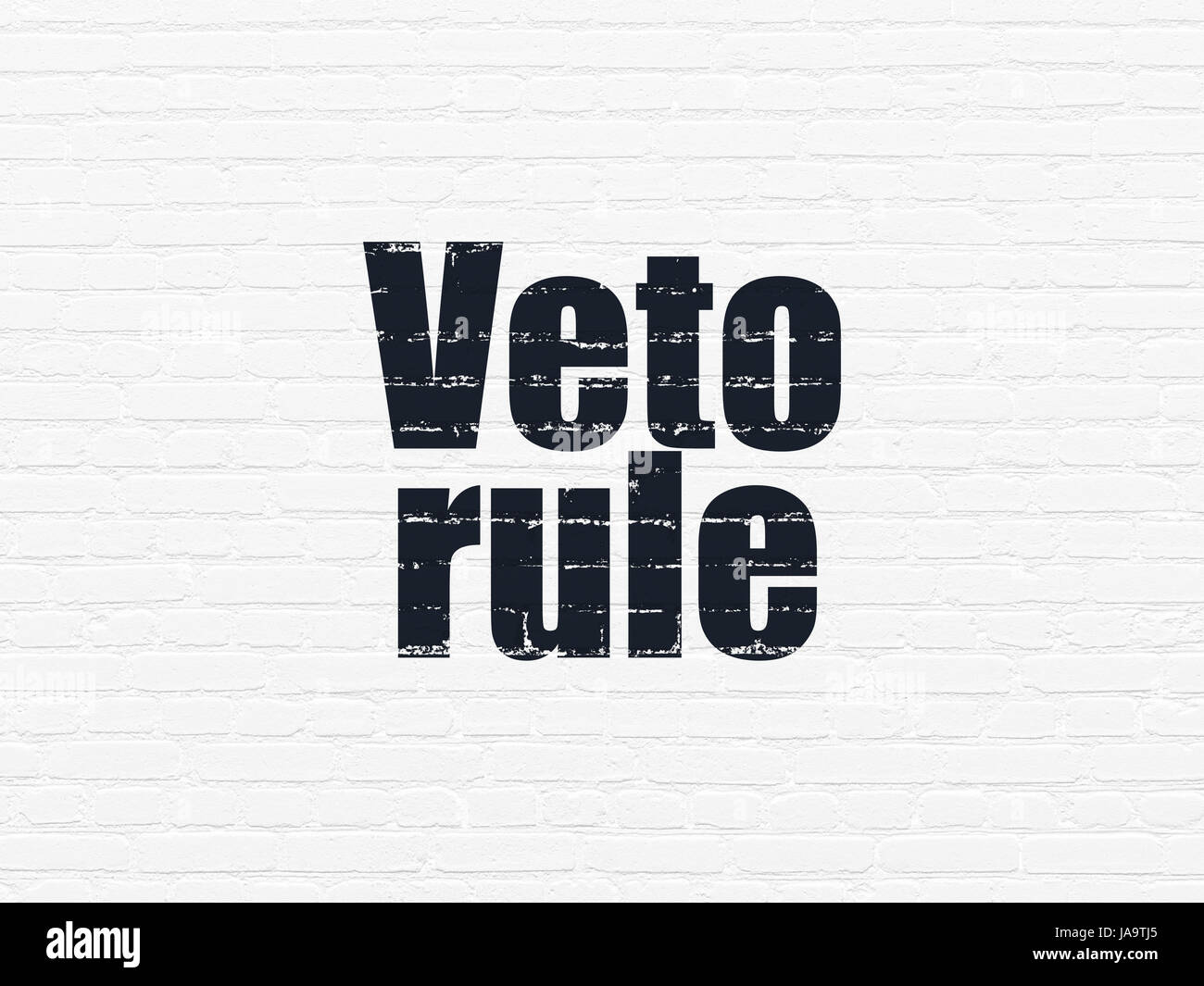 Political concept: Veto Rule on wall background Stock Photo - Alamy