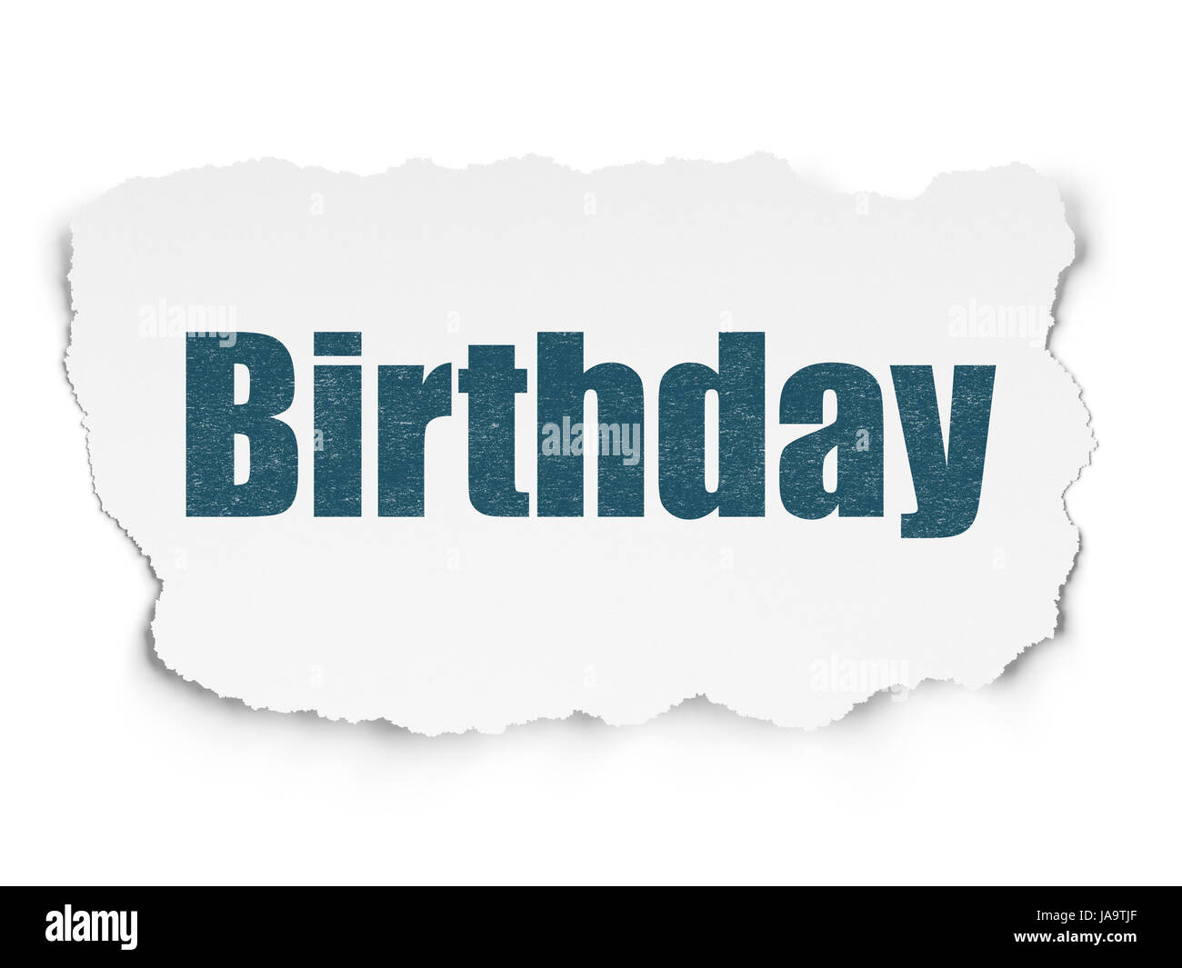 Holiday concept: Birthday on Torn Paper background Stock Photo - Alamy