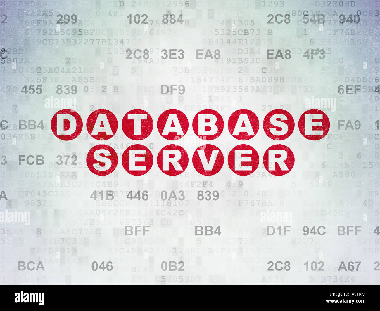 Software concept: Database Server on Digital Data Paper background ...