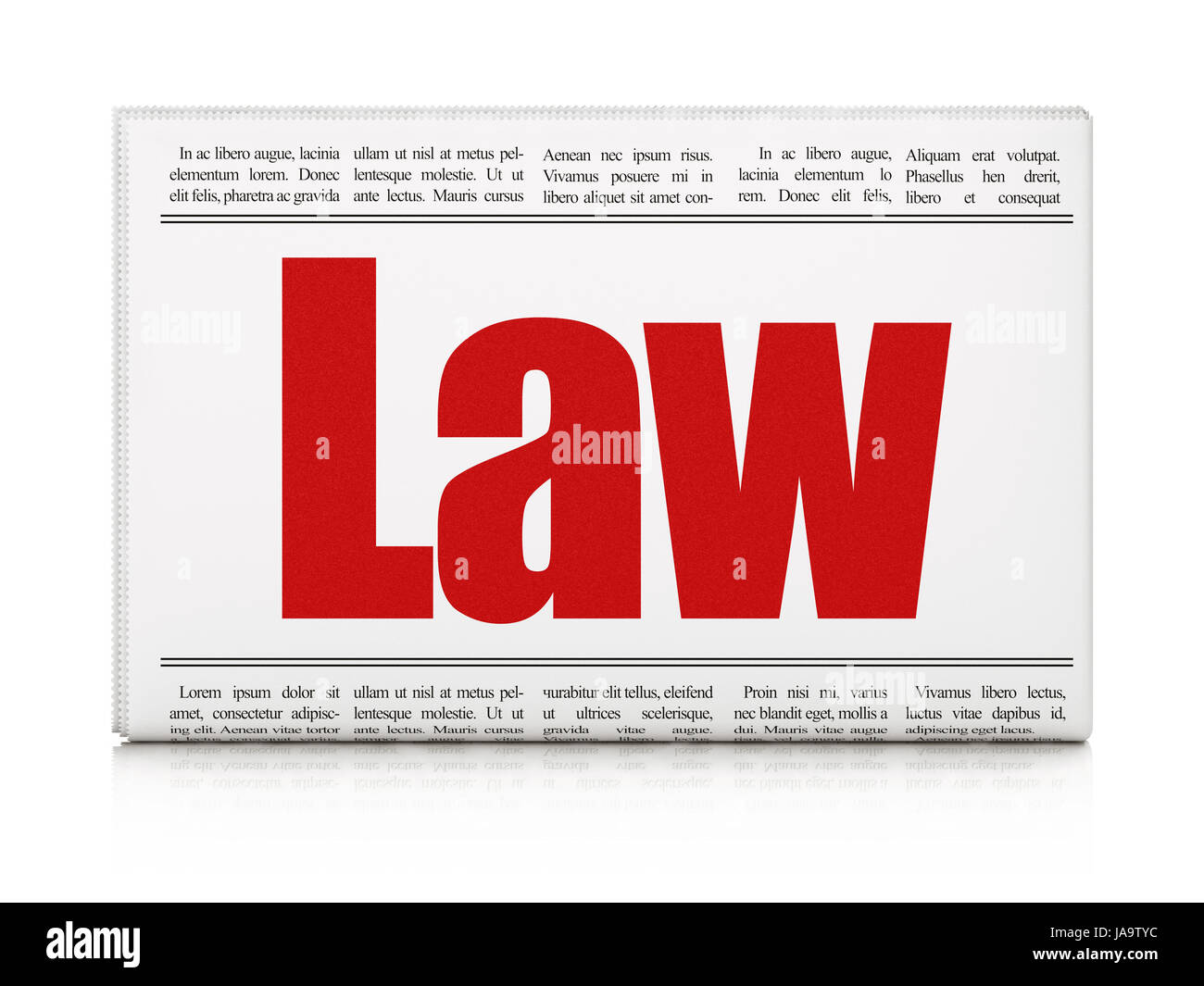 Law concept: newspaper headline Law Stock Photo - Alamy