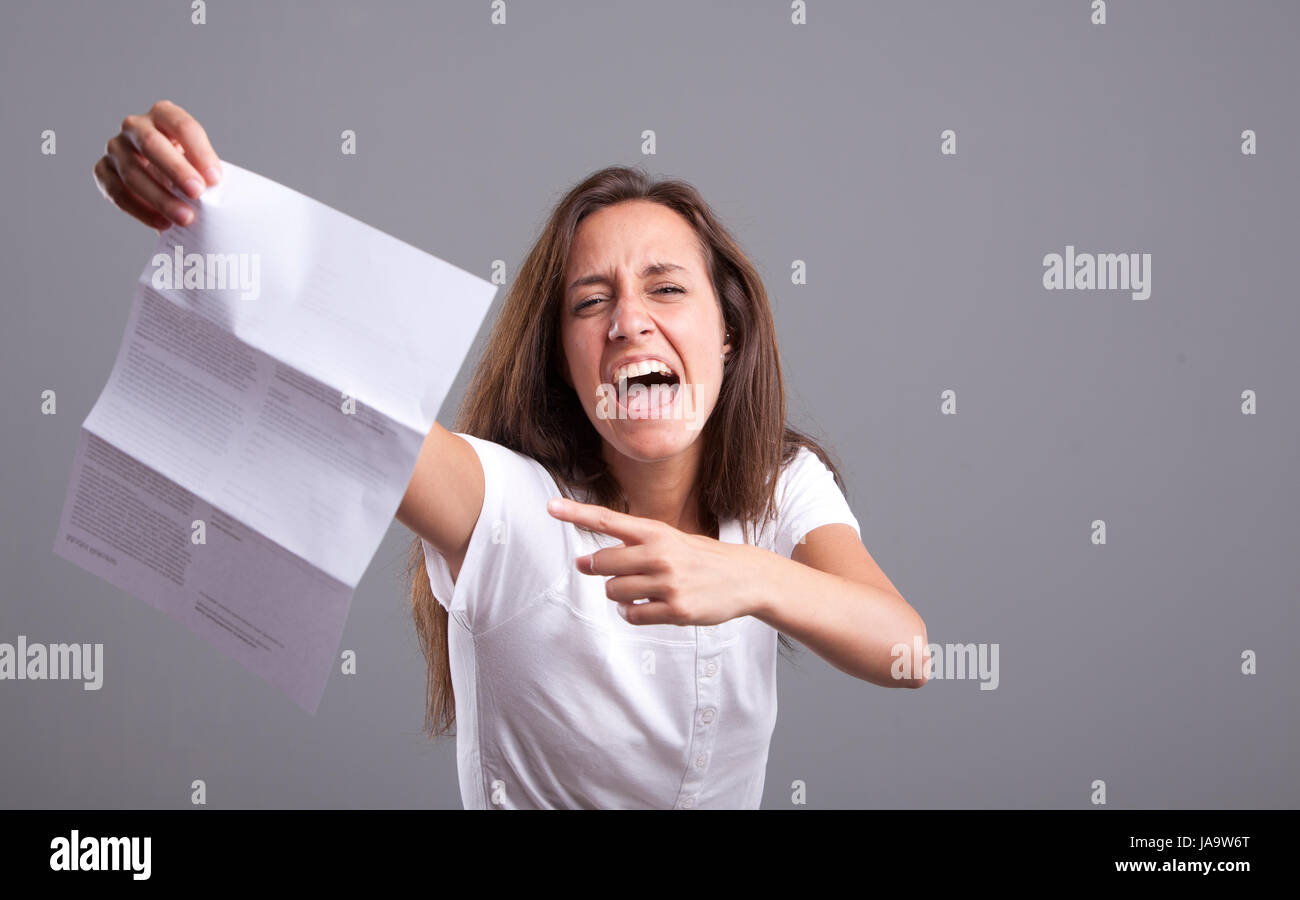 woman, concern, worried, worry, anxiety, anxious, solicitous, letter ...