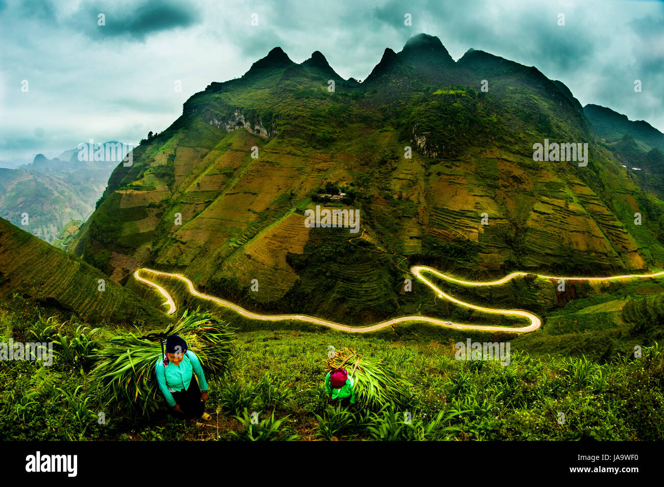 Nice mountain view in Dong Van district Ha Giang province northern ...