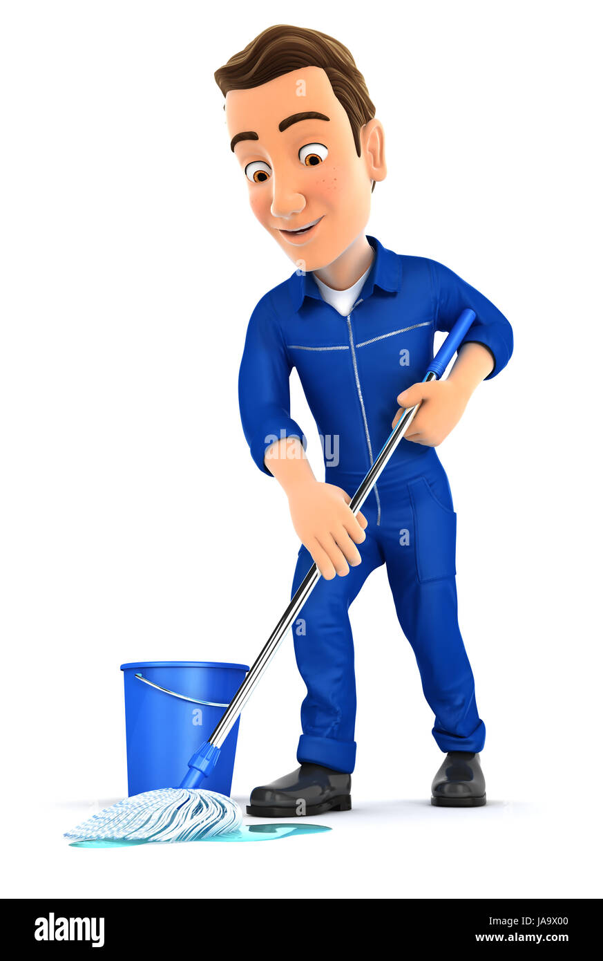 Janitor mop Cut Out Stock Images & Pictures - Alamy