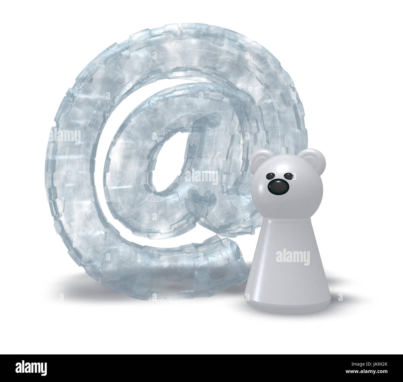 sign, signal, polar bear, ice, email, design, shaping, formation, shape ...