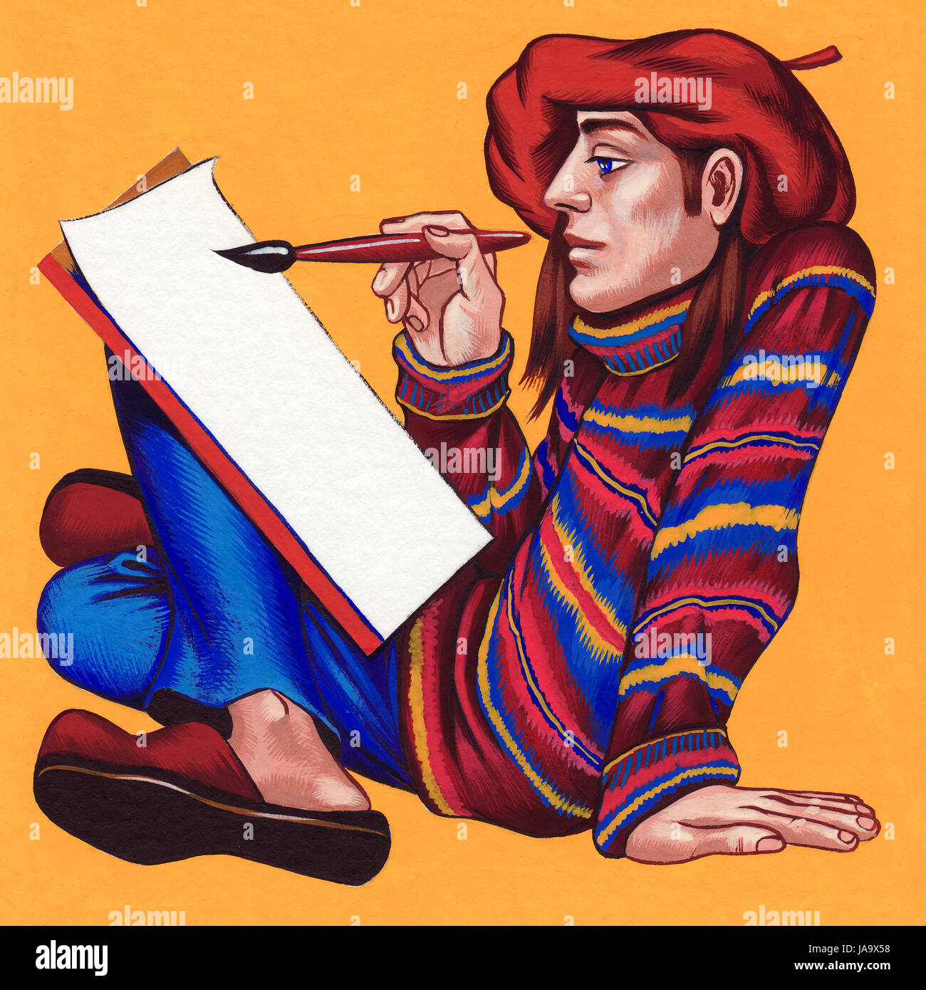 single, painting, person, drawing, photo, picture, image, copy ...