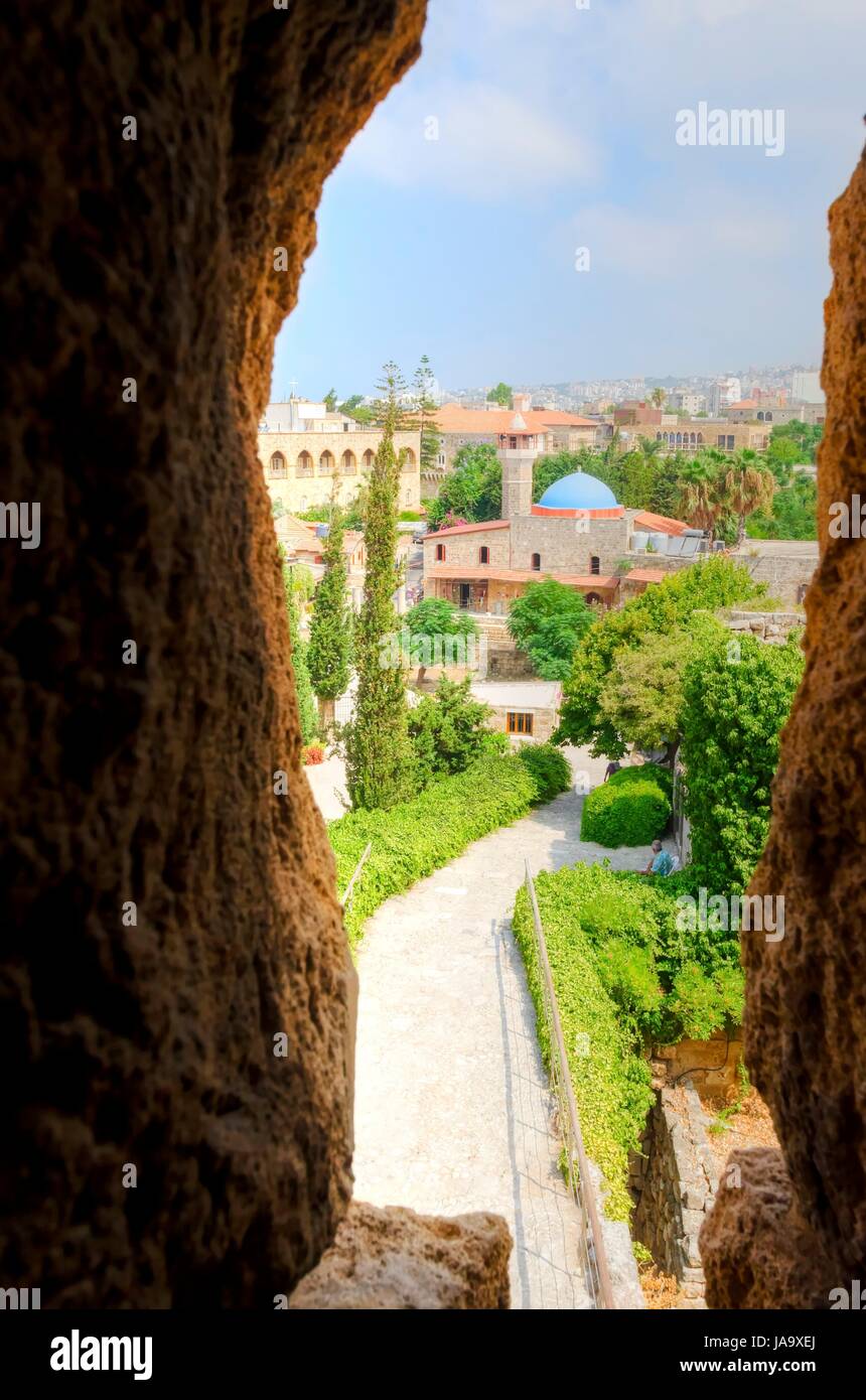 city, town, lebanon, castle, middle east, chateau, blue, tower, travel ...