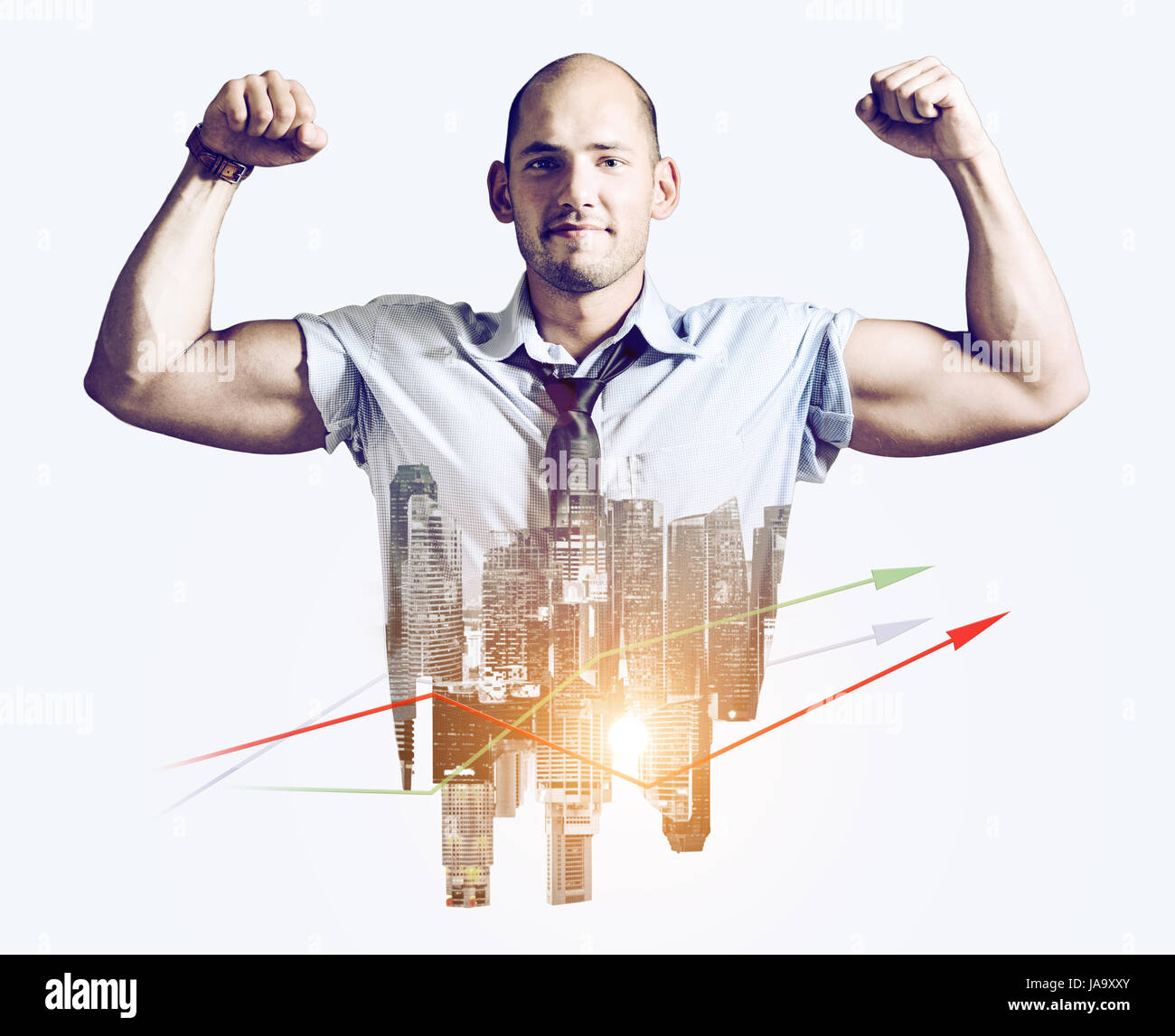 Strong businessman concept Stock Photo - Alamy