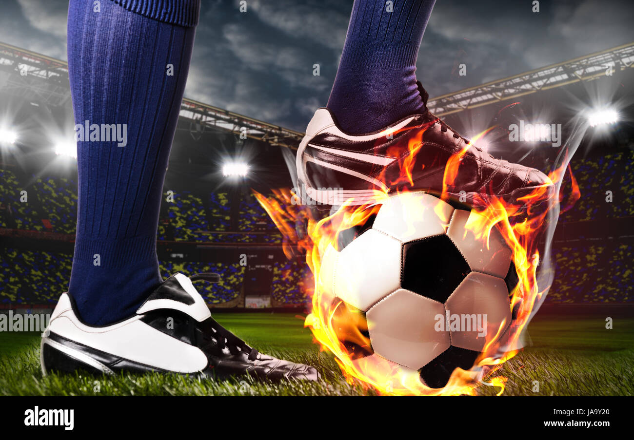 legs of soccer or football player Stock Photo - Alamy