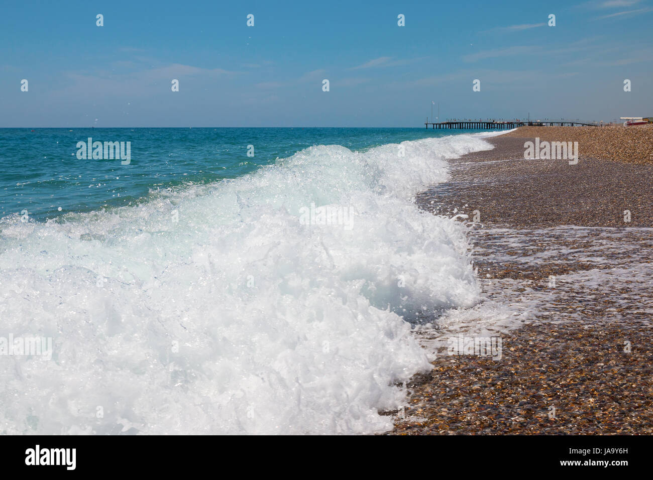 Ocean waves along the beach hi-res stock photography and images - Alamy