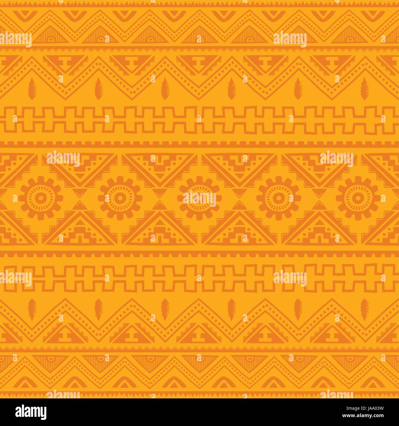 orange native american ethnic pattern theme vector art Stock Vector ...