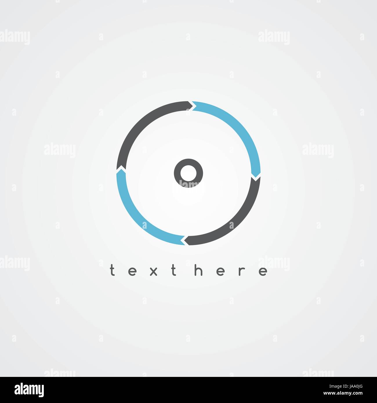 round arrow rotate logotype theme logo vector art Stock Vector Image ...