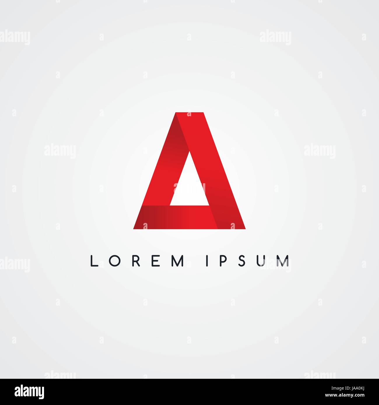 red triangle theme logotype vector art illustration Stock Vector Image ...