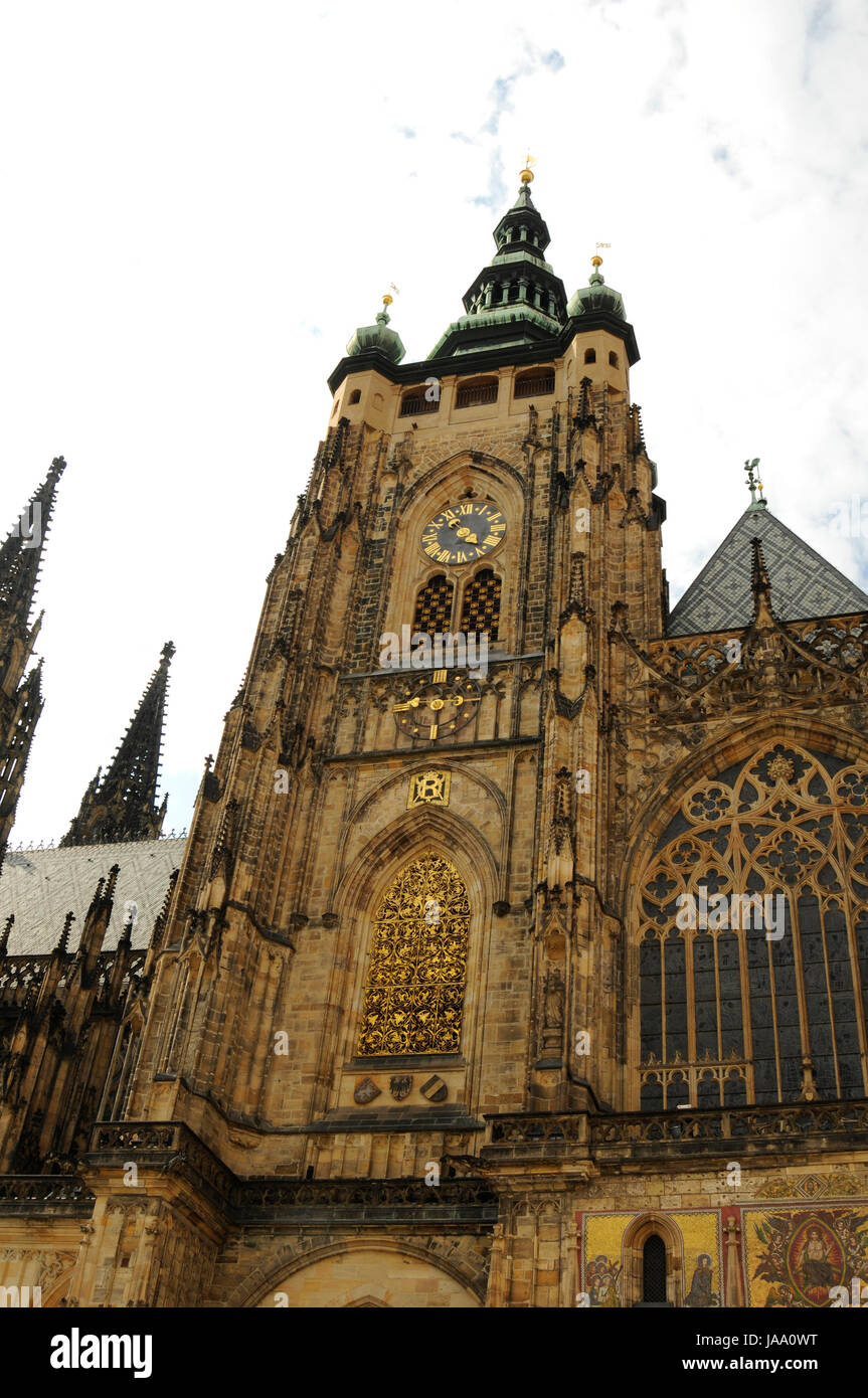cathedral, prague, style of construction, architecture, architectural ...