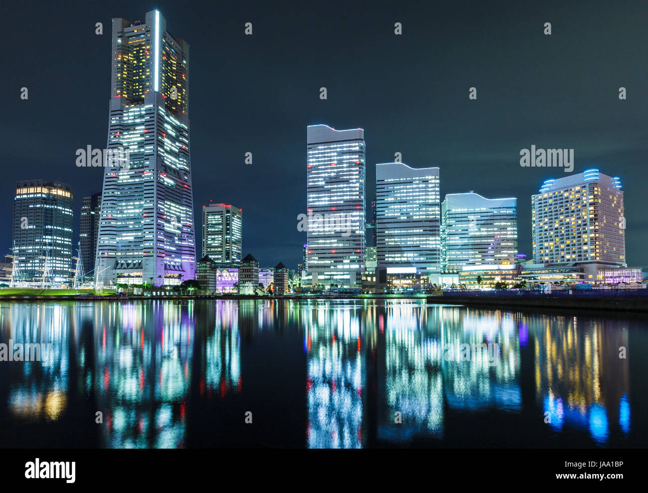 tower, office, city, town, night, nighttime, office building, office ...