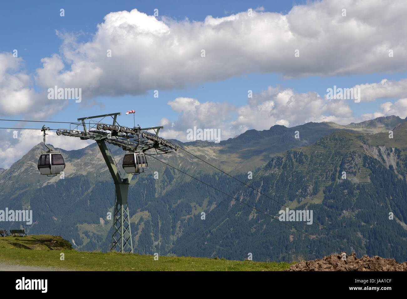 alps, alp, gondola, blue, tree, trees, shine, shines, bright, lucent ...