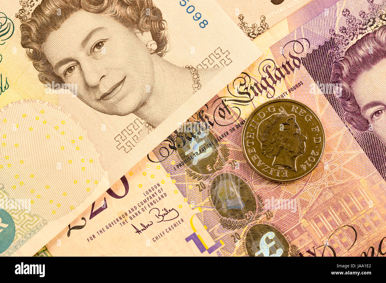 Close-up British pound currency note, bank note Stock Photo - Alamy