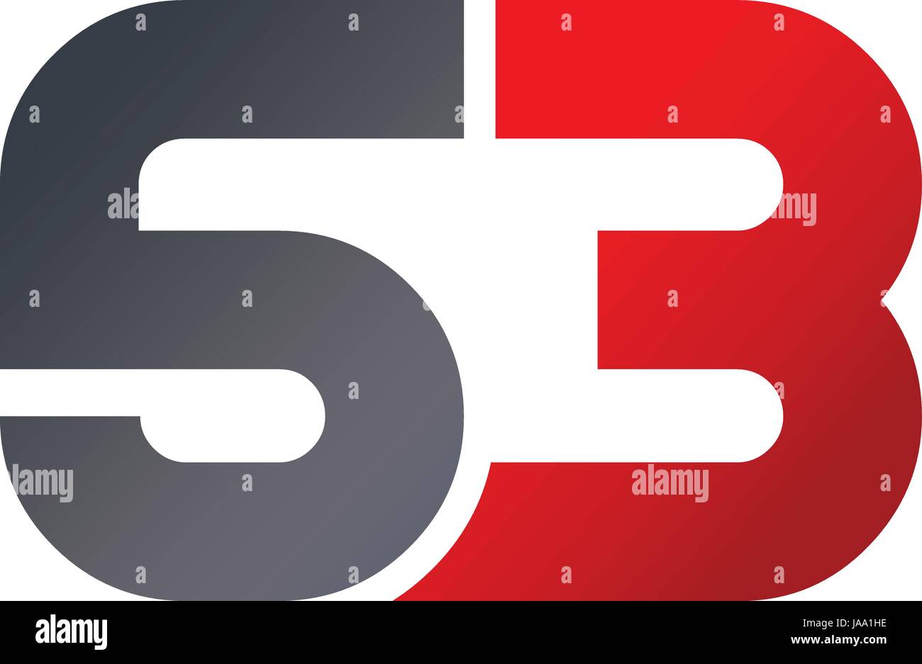 number logotype color logo template vector art illustration Stock ...