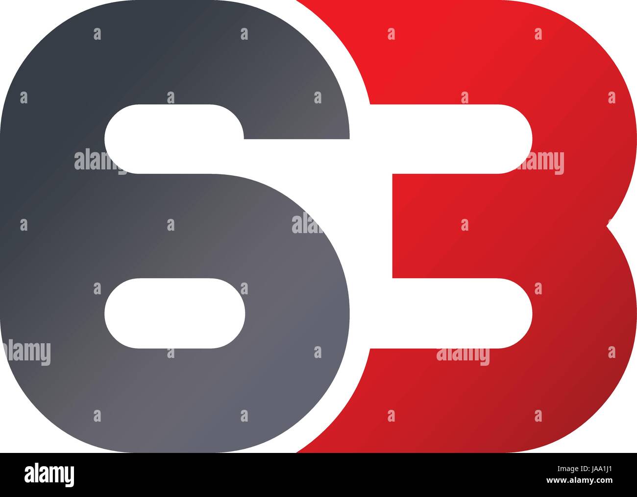 number logotype color logo template vector art illustration Stock ...