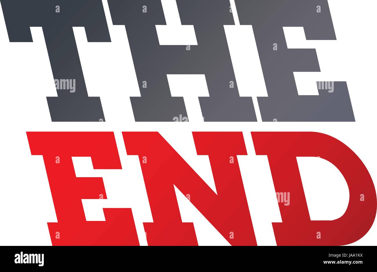 the end word art theme vector graphic illustration Stock Vector Image ...