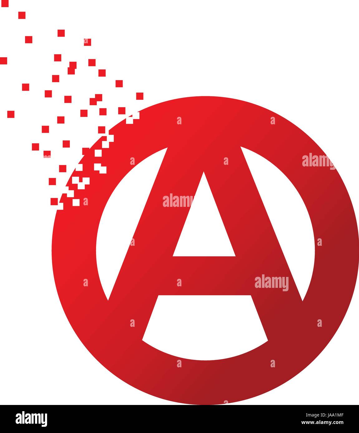 Circle initial letter uppercase logo design template vector Stock ...