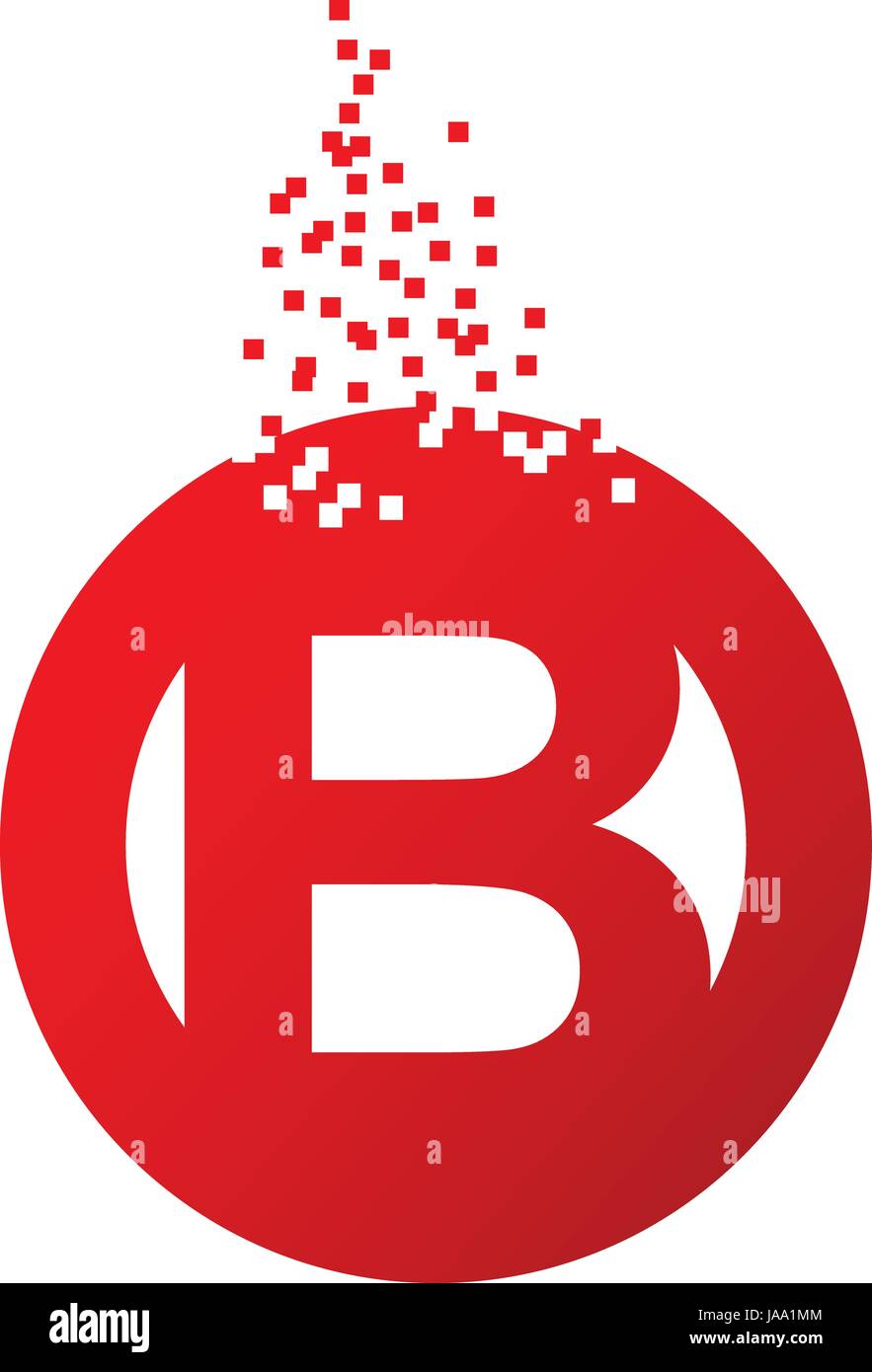 Circle initial letter uppercase logo design template vector Stock ...