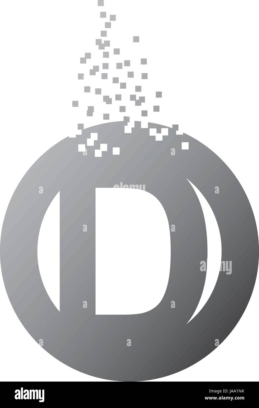 Circle initial letter uppercase logo design template vector Stock ...