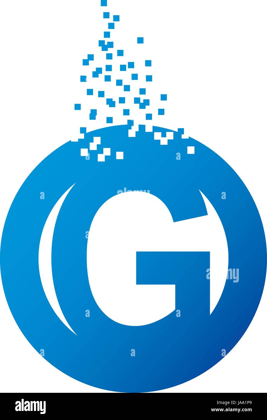 Circle initial letter uppercase logo design template vector Stock ...