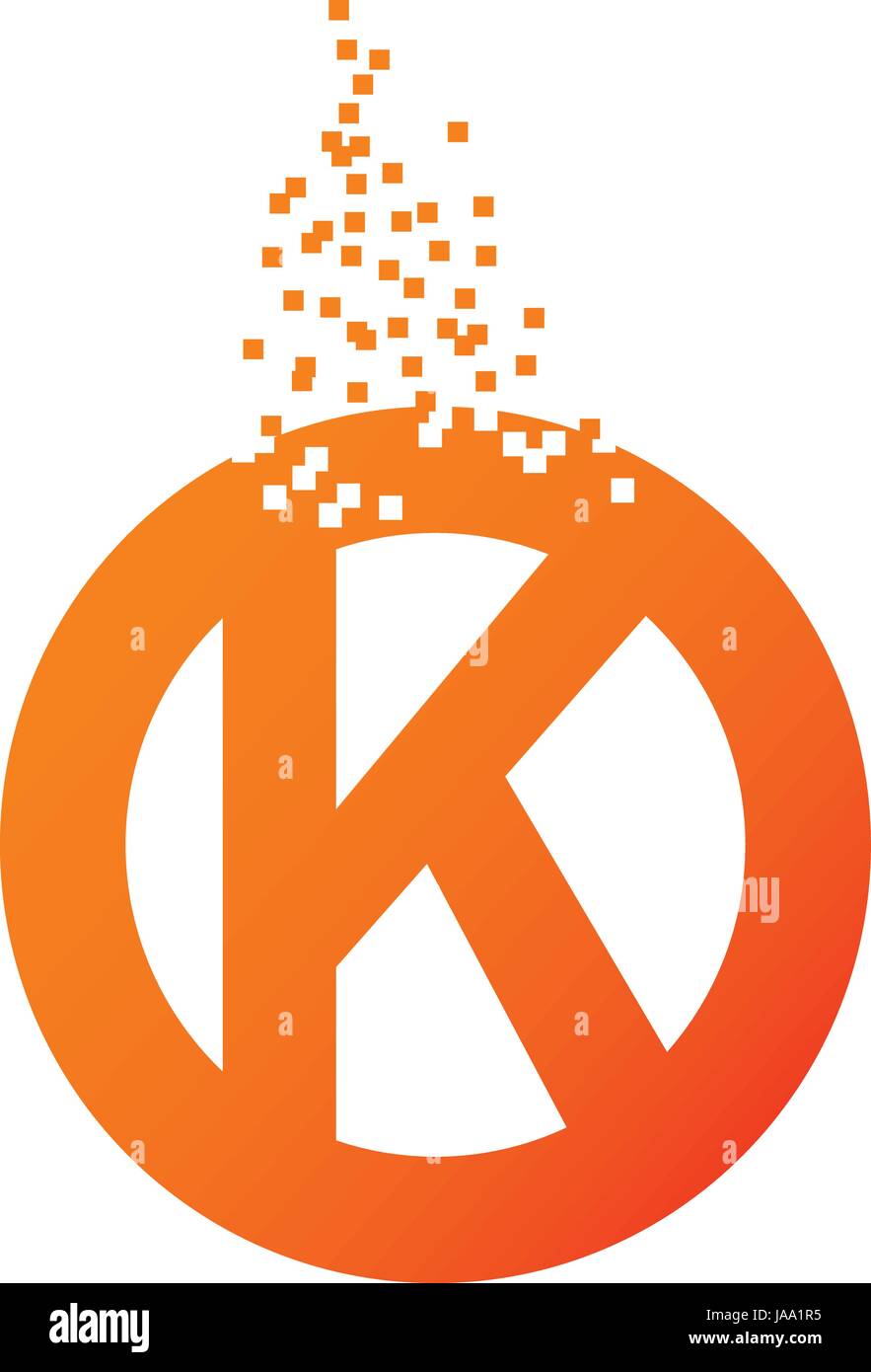 Circle initial letter uppercase logo design template vector Stock ...