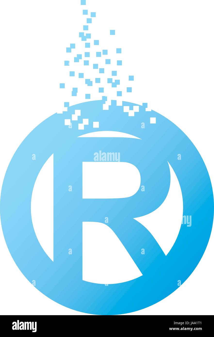 Circle initial letter uppercase logo design template vector Stock ...