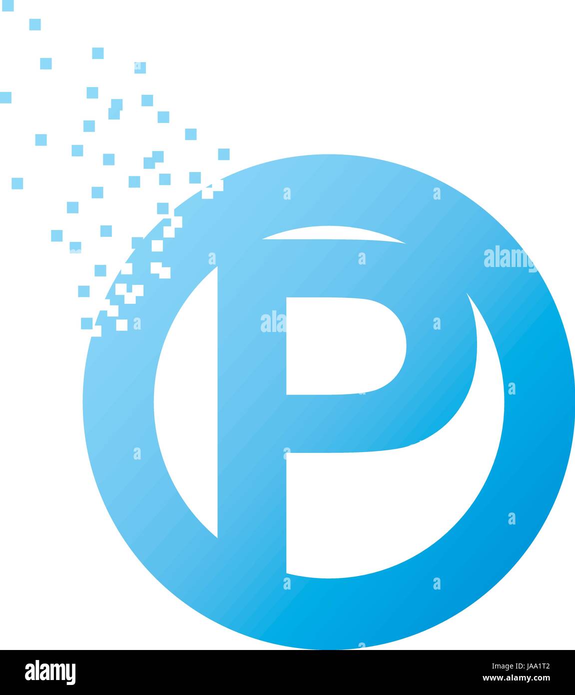 Circle initial letter uppercase logo design template vector Stock ...