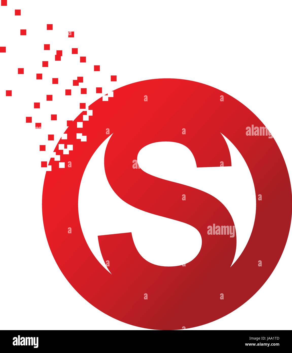 Circle initial letter uppercase logo design template vector Stock ...