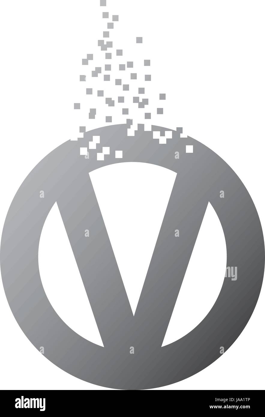 Circle initial letter uppercase logo design template vector Stock ...