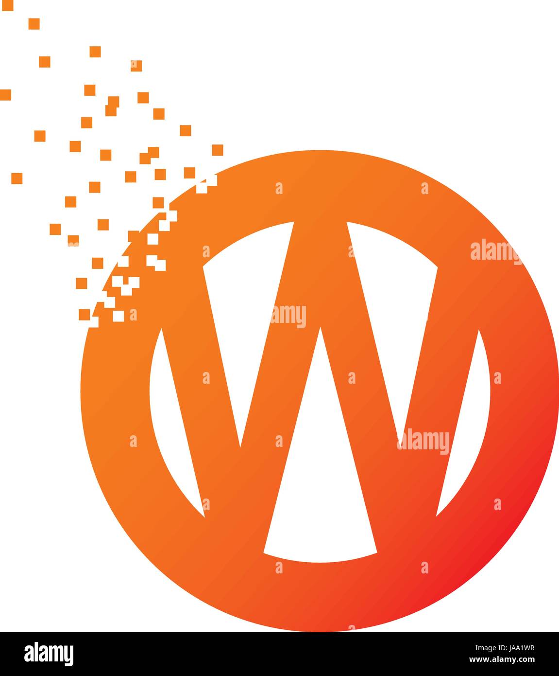 Circle initial letter uppercase logo design template vector Stock ...