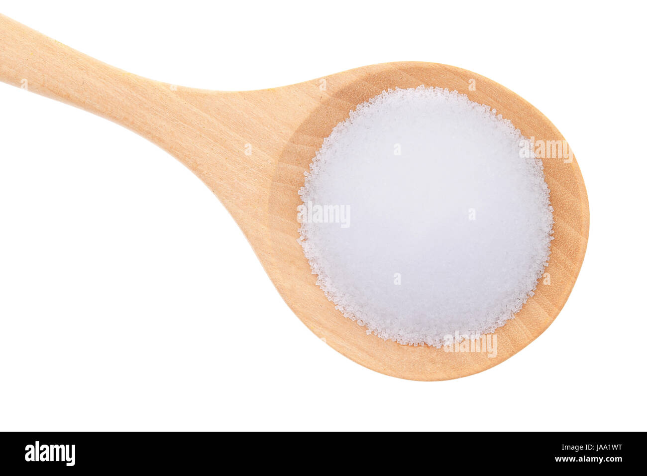 Salt crystals in spoon Cut Out Stock Images & Pictures - Alamy