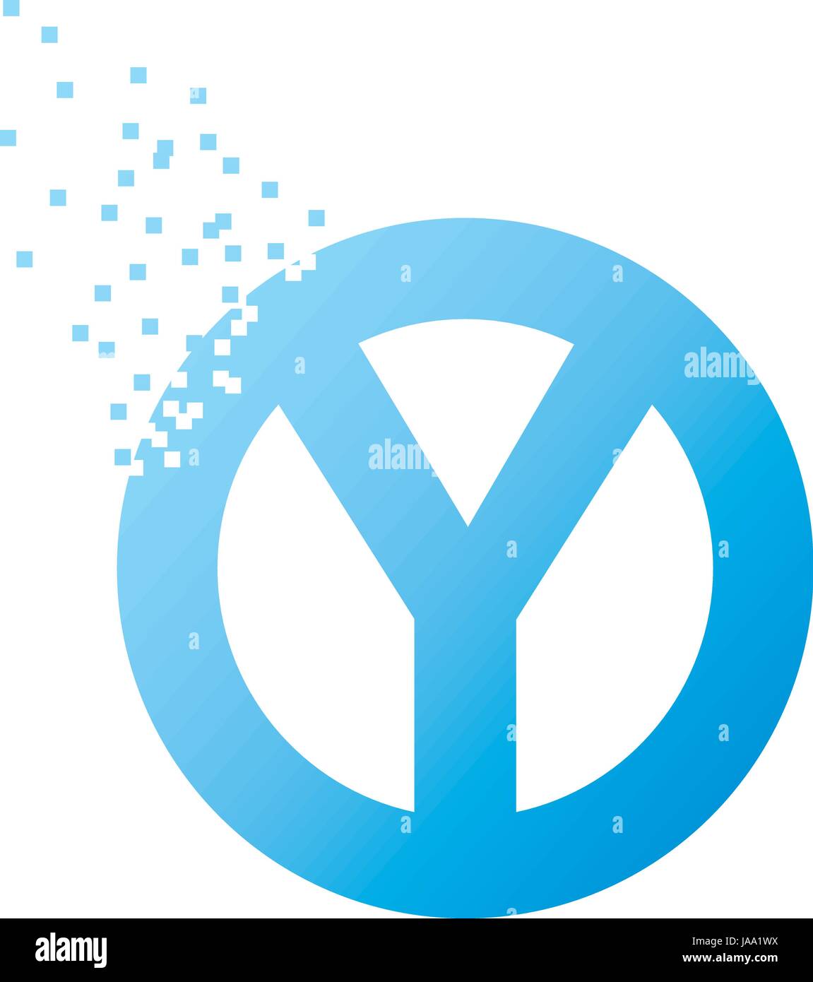 Circle initial letter uppercase logo design template vector Stock ...