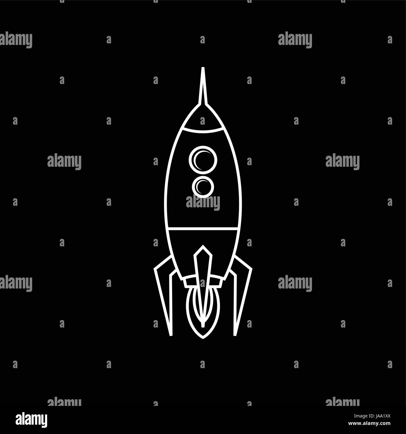 Rocket icon outline theme vector art illustration Stock Vector Image ...