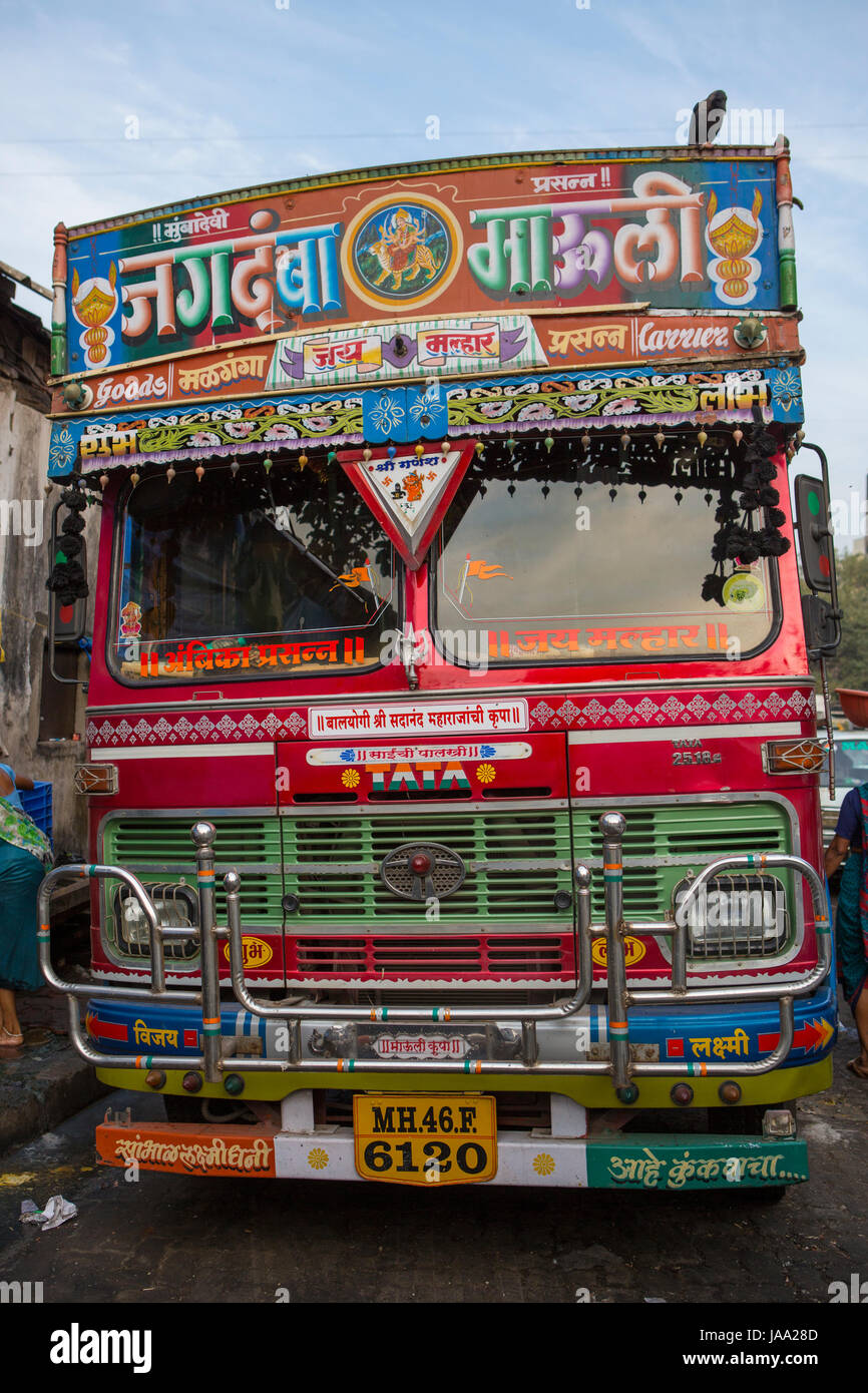A colourful truck, India Stock Photo - Alamy