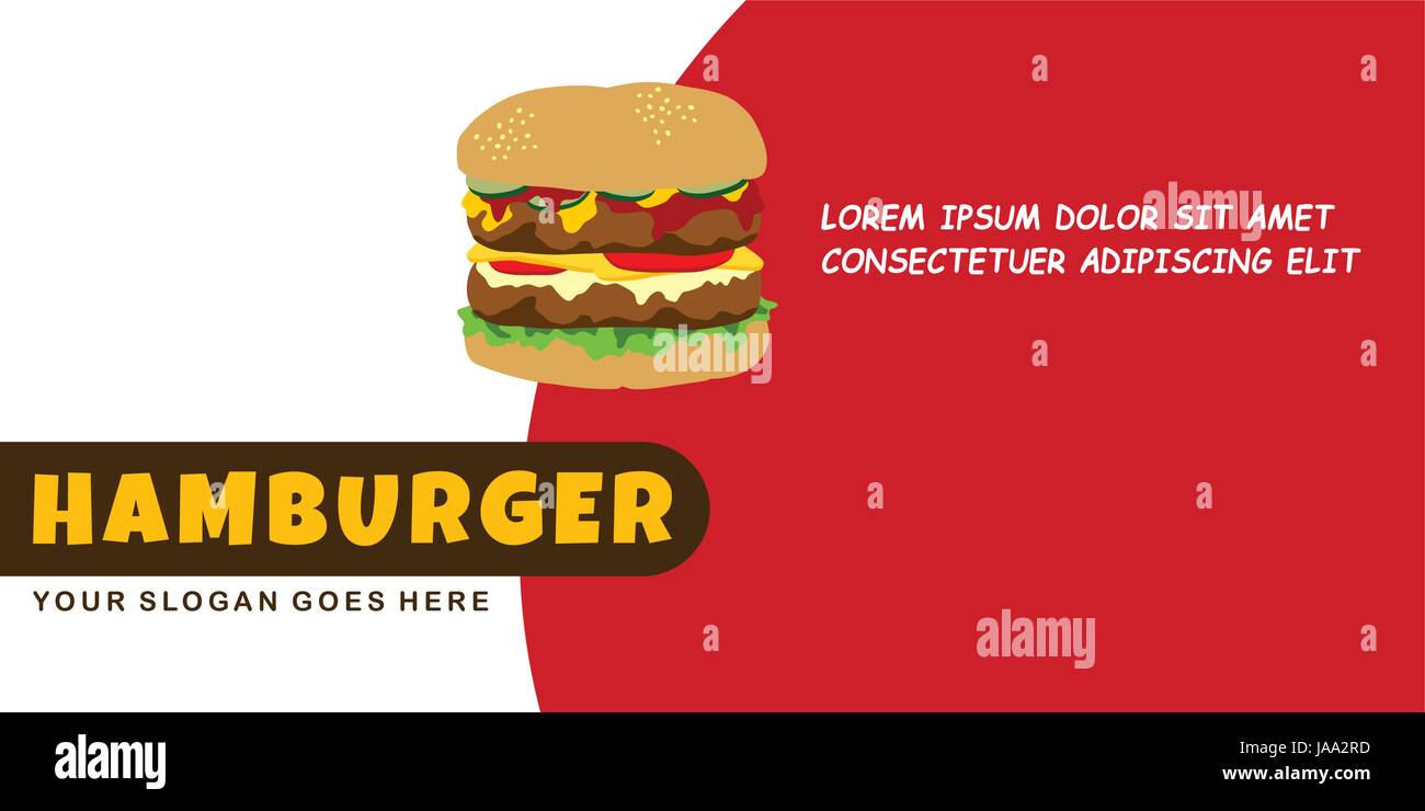 hamburger food menu banner template theme vector illustration Stock ...
