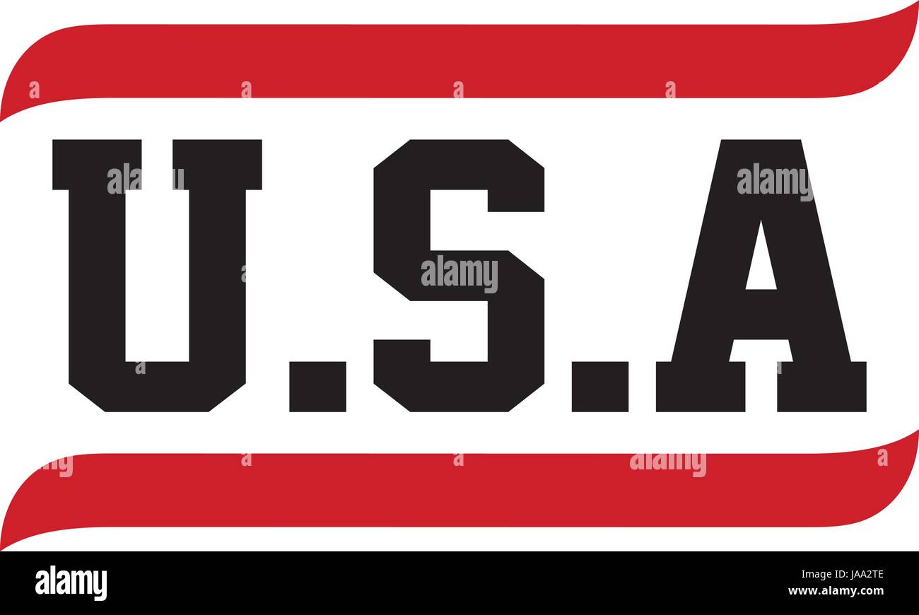 black red text usa america vector illustration Stock Vector Image & Art ...