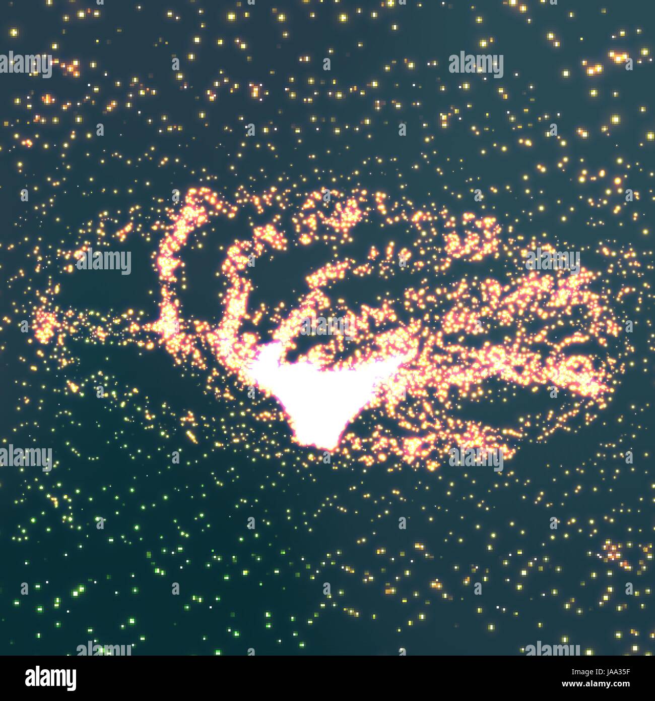 Space Vortex Vector Background. Abstract Space With Flying Glowing ...