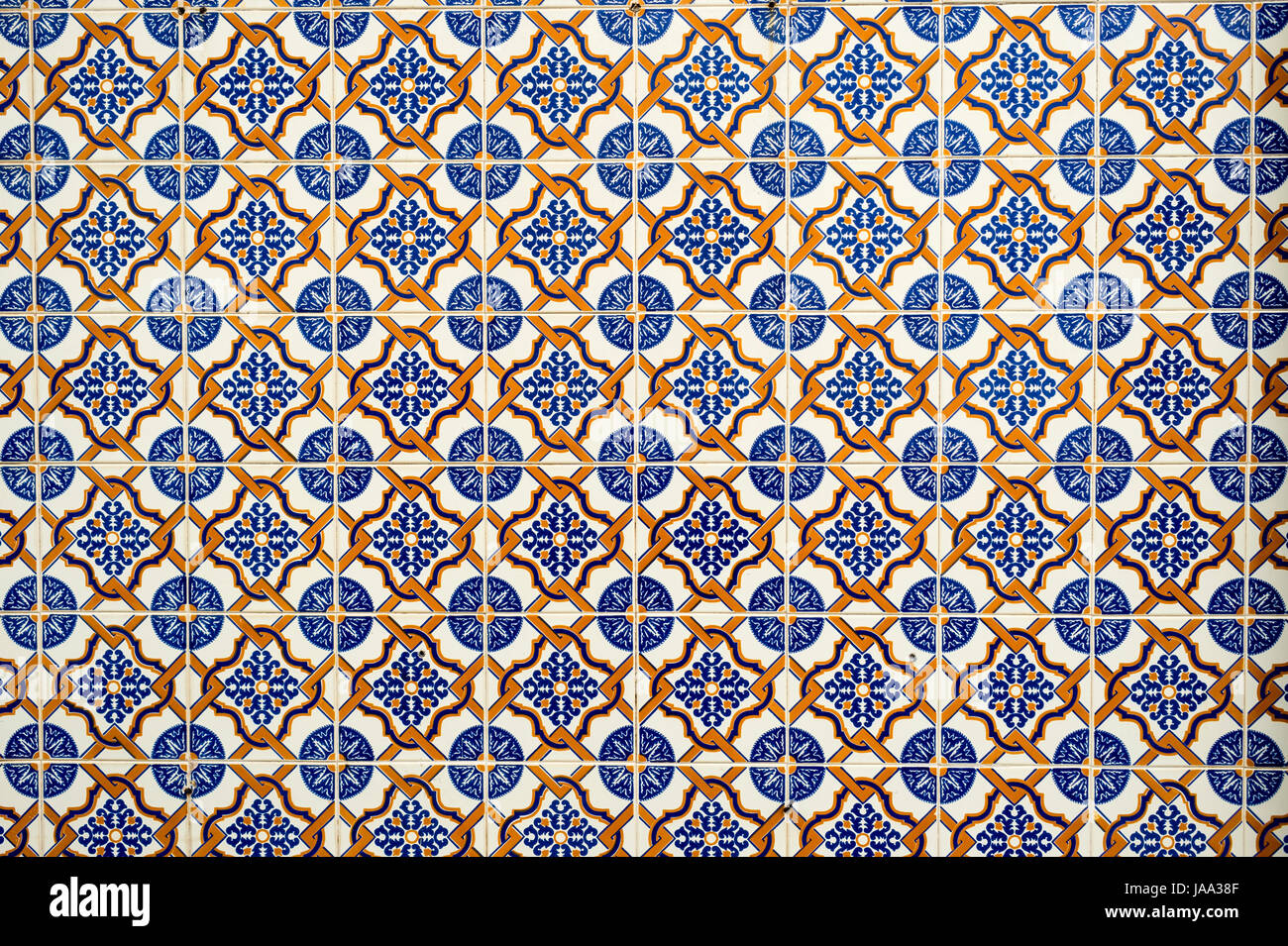 traditional Portuguese tiles on the exterior wall of a building Stock ...