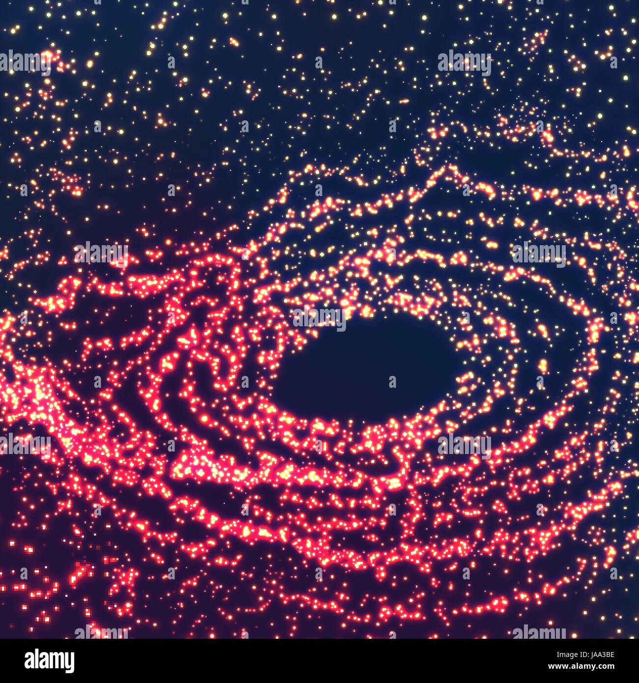 Space Vortex Vector Background. Black Hole From Flying Glowing ...