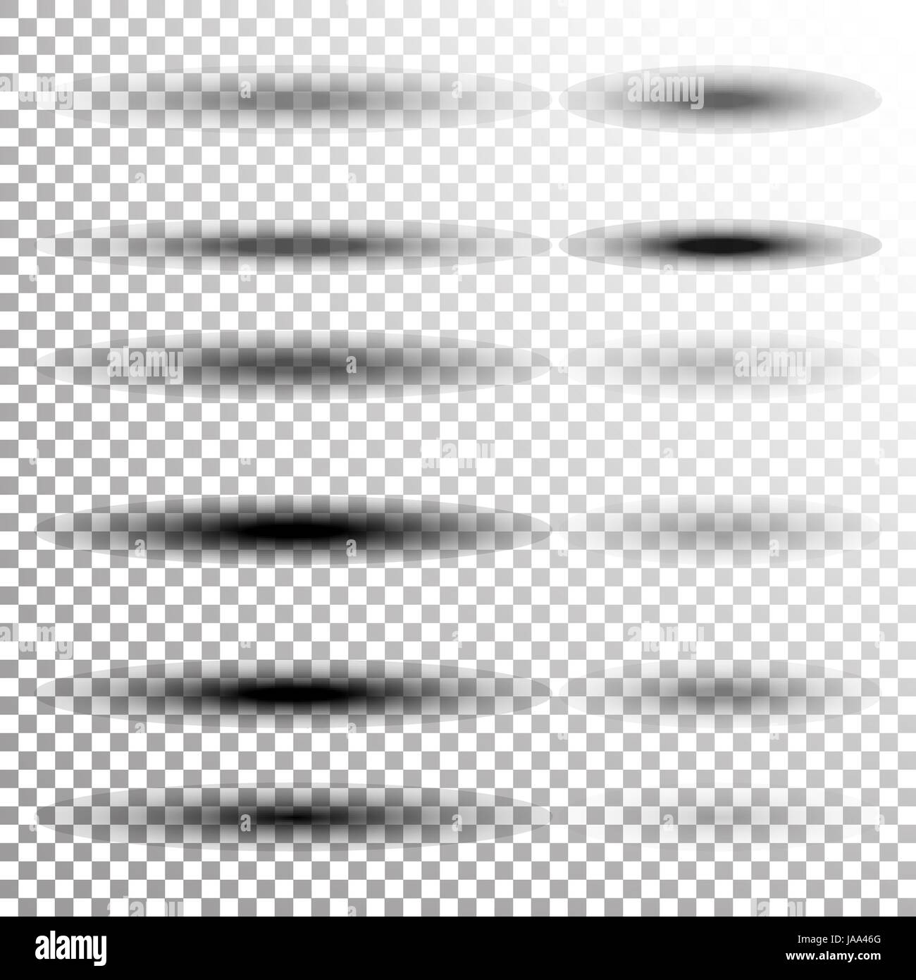 Transparent Soft Shadow Vector. Transparency Oval Shadow With Soft ...