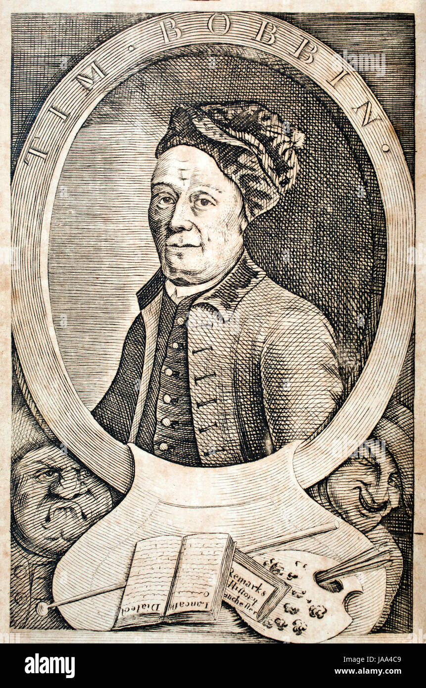 Literature, 1775 Frontispiece of Tim Bobbin, Lancashire dialect book by ...