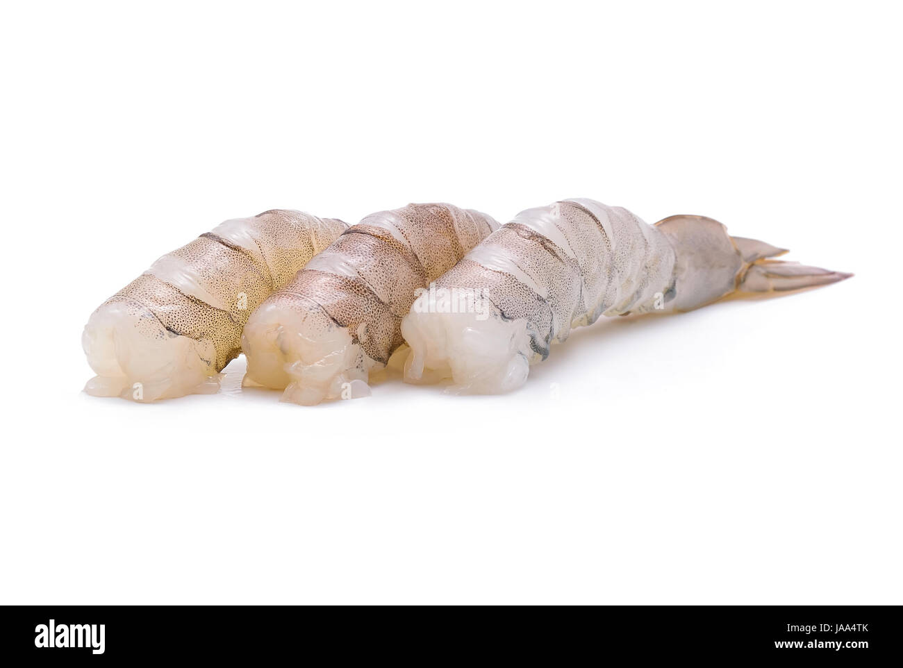 Raw prawns isolated on white background Stock Photo - Alamy