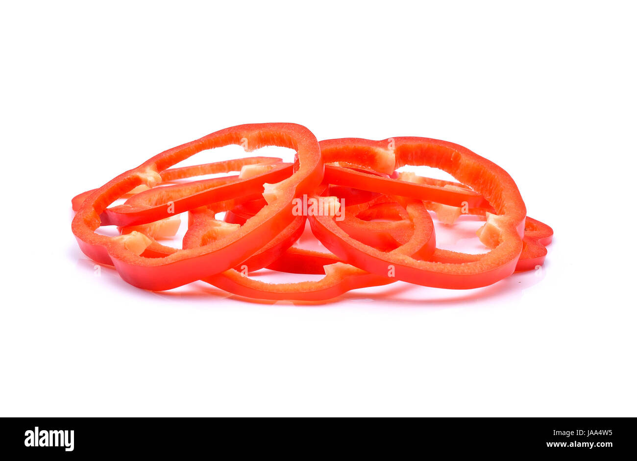 Red chilli peppers slices Cut Out Stock Images & Pictures - Alamy
