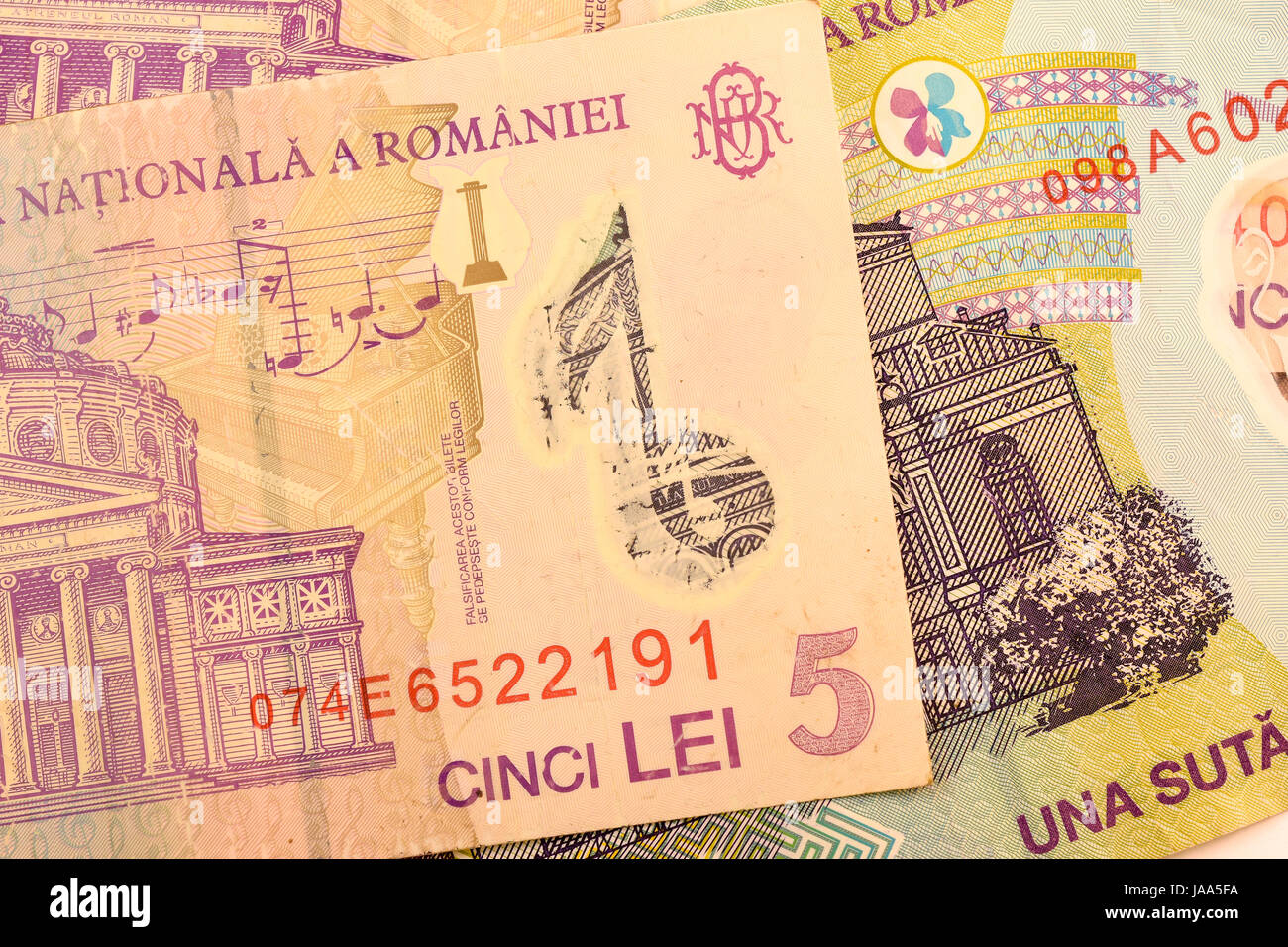 Romanian money lei banknotes leu hi-res stock photography and images ...