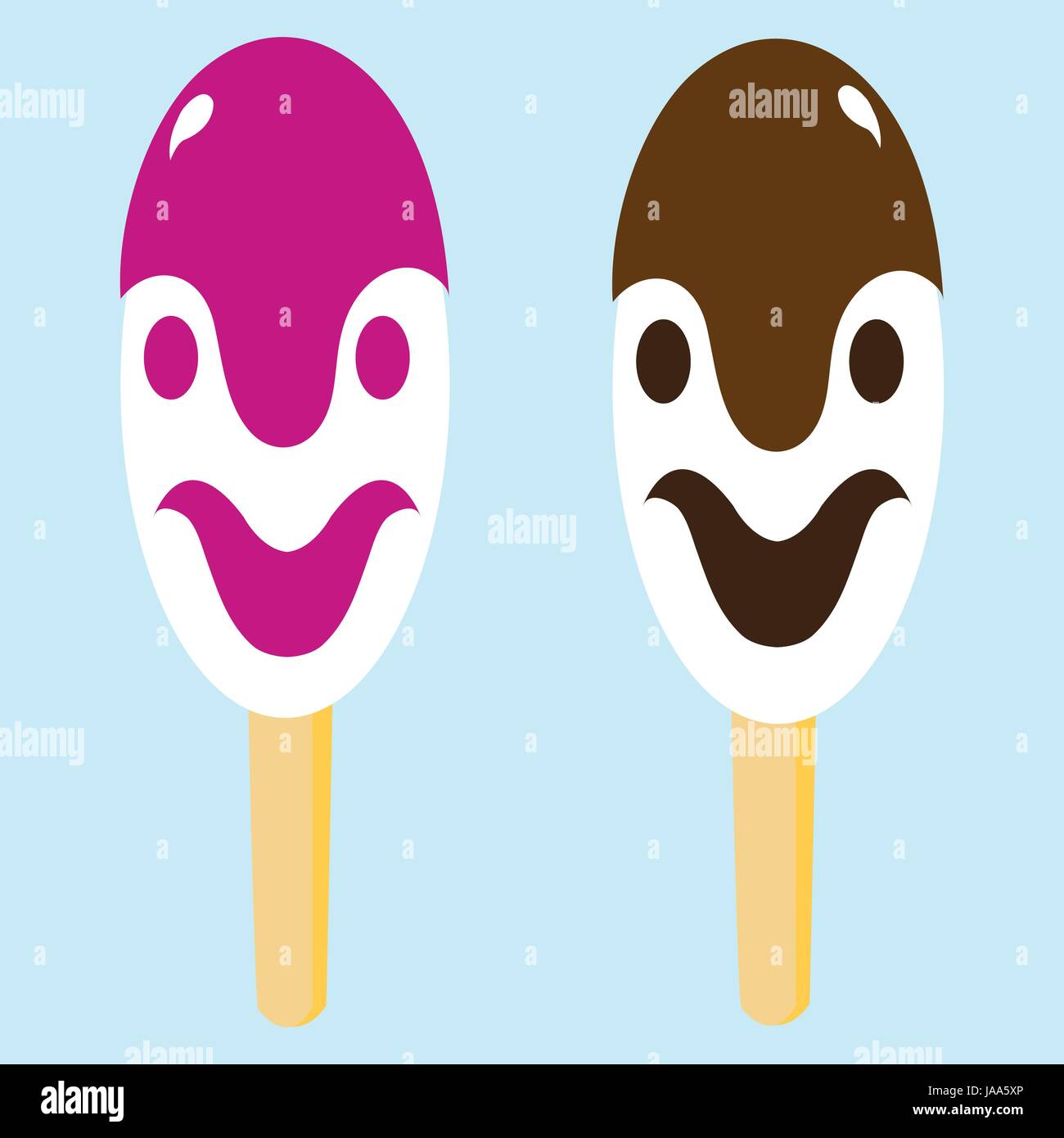 Homemade popsicle frozen fruit Stock Vector Images - Alamy