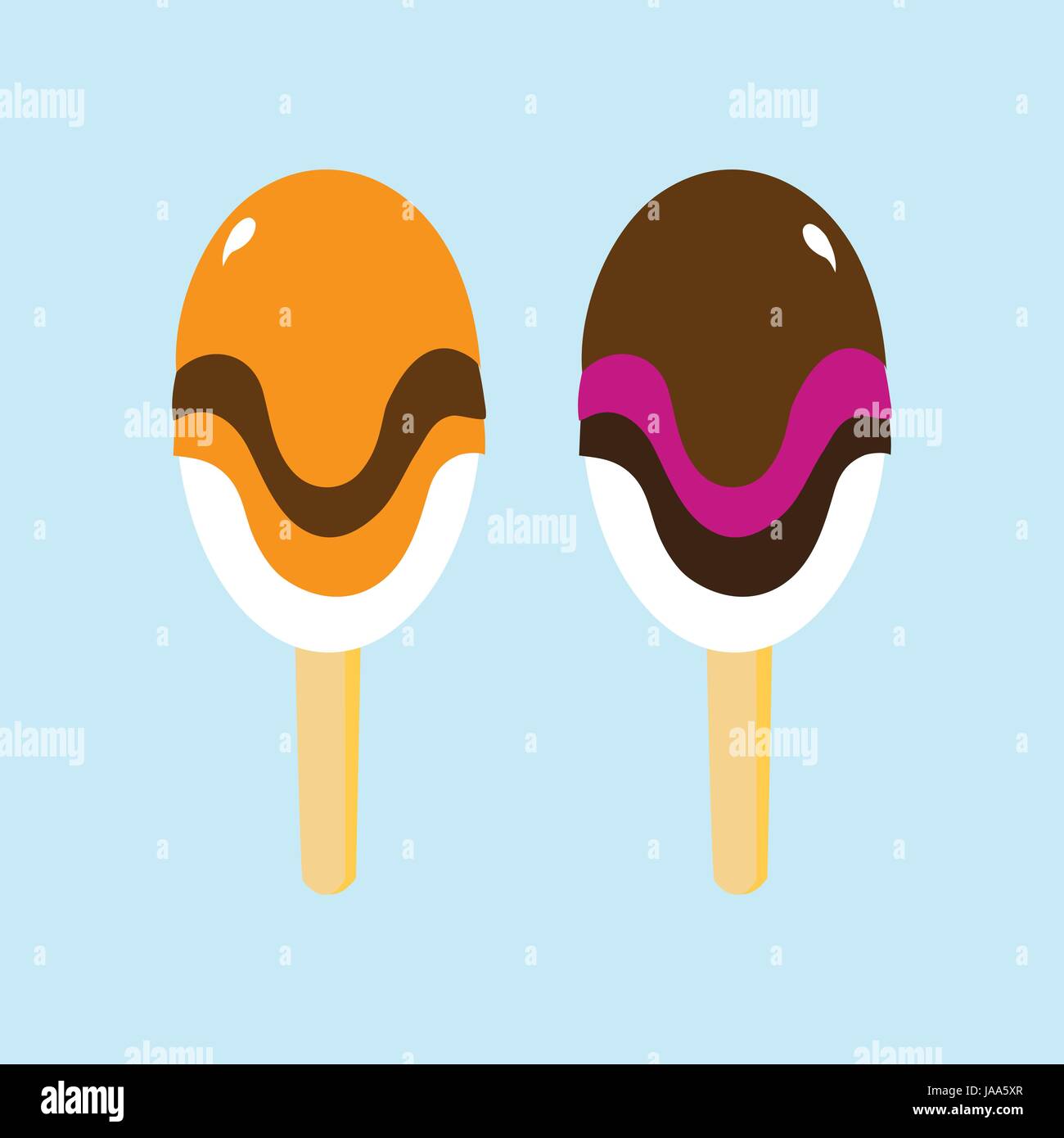 Colorful Frozen Popsicles Stock Vector Image & Art - Alamy